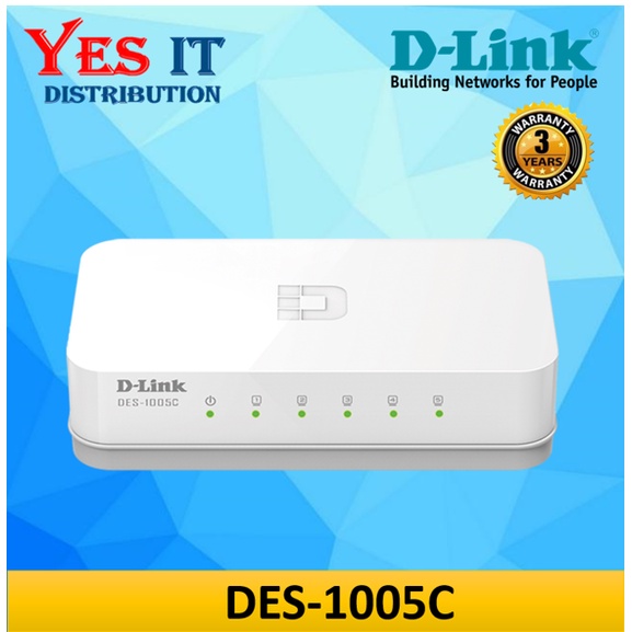 D-LINK DES-1005C 5 PORT FAST ETHERNET DESKTOP SWITCH | Shopee Malaysia