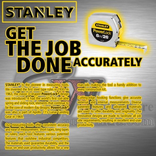 Stanley STHT33428-8 8M/26' PowerLock Measuring Tape (33-428) Powerlock ...