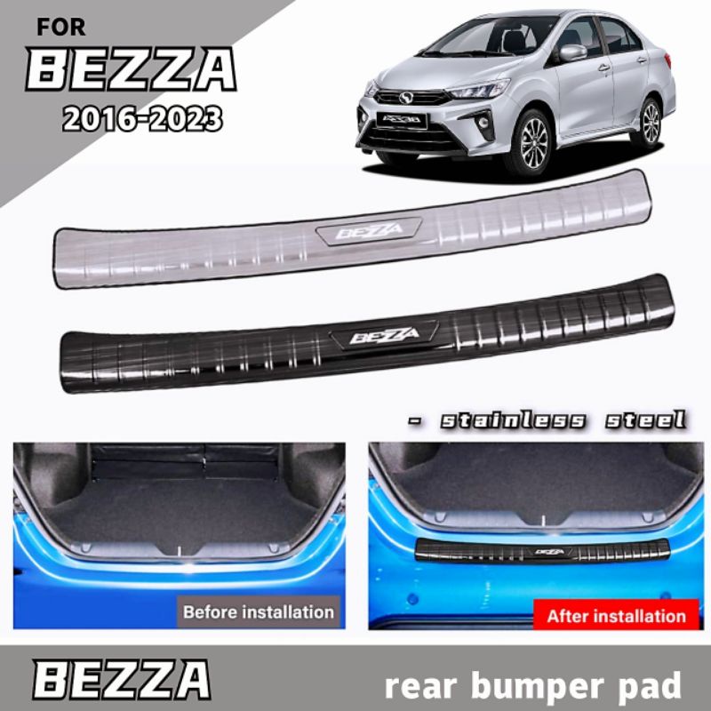 Vemart Perodua bezza rear bumper pad carbon fiber accessories Protector ...