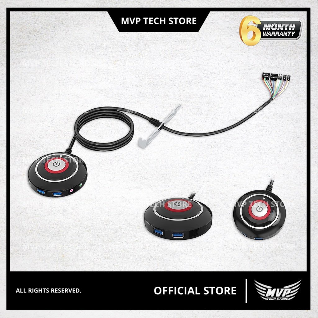 ON/OFF RESET HDD BUTTON SWITCH A PUSH DESKTOP PC COMPUTER CASE POWER ...