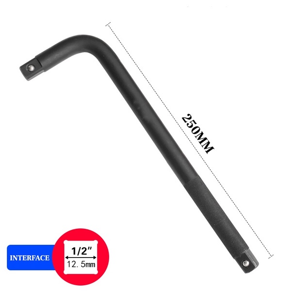 1/2" X 250/350MM L-HANDLE AUTOMOTIVE BLACK IMPACT L-HANDLE L-SHAPED ...