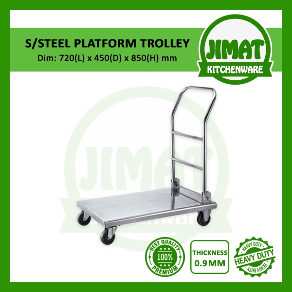 Stainless Steel Platform Trolley Portable 150Kg / Hand Truck / Troli ...