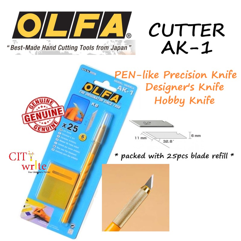 Designer's Art Knife Precision Knife Very Sharp Pen Type Cutter Anti-Slip Handle Made In Japan ...