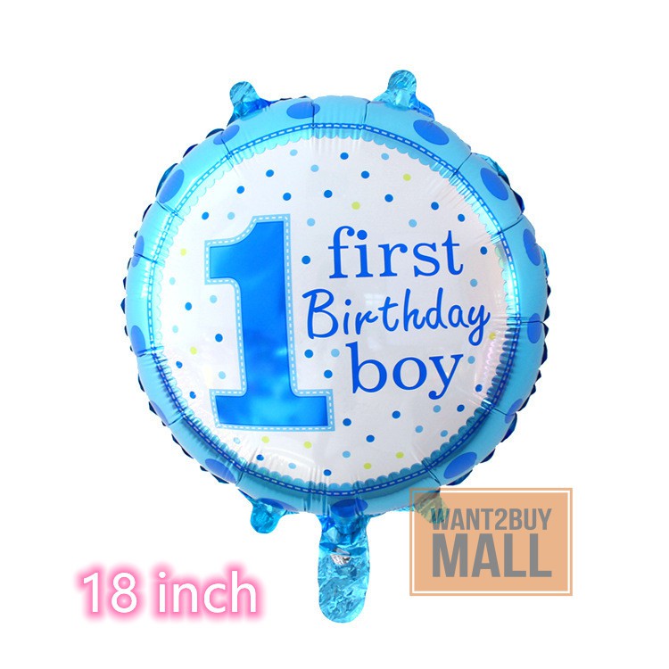 🇲🇾 🏆 18 Inch Baby Boy Girl Shower 1st Birthday Fullmoon New Born Mini ...