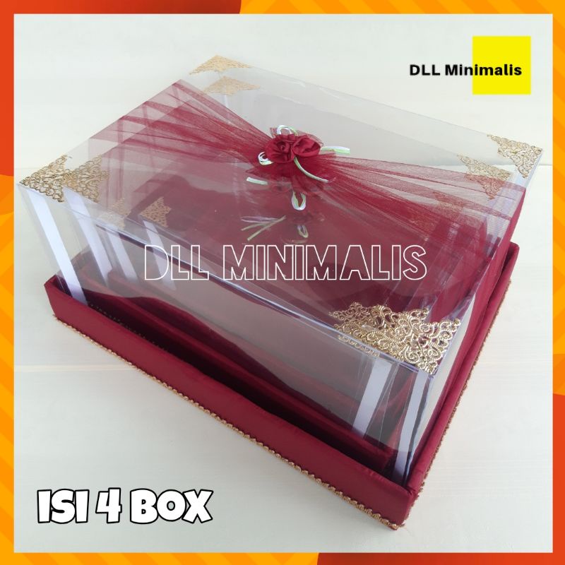 Mika tile gift/wedding box (maroon color) | Shopee Malaysia