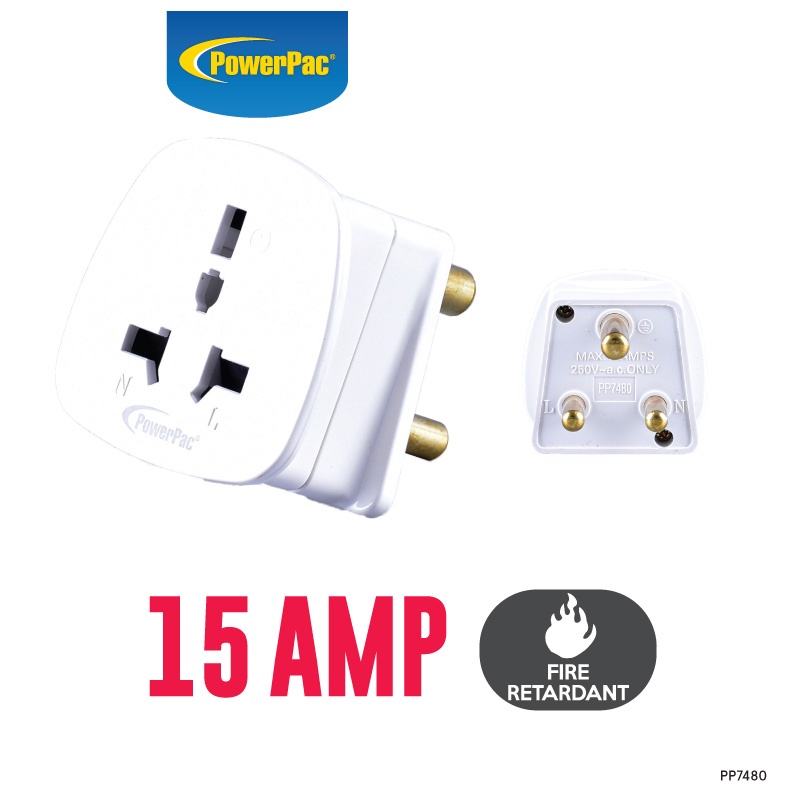 PowerPac 15 amp adapter, Round Pin Adapter (PP7480) | Shopee Malaysia