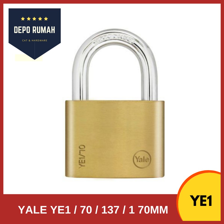 70MM Yale Essential 70mm Brass Padlock YE1/70/ 137/1 | Shopee Malaysia