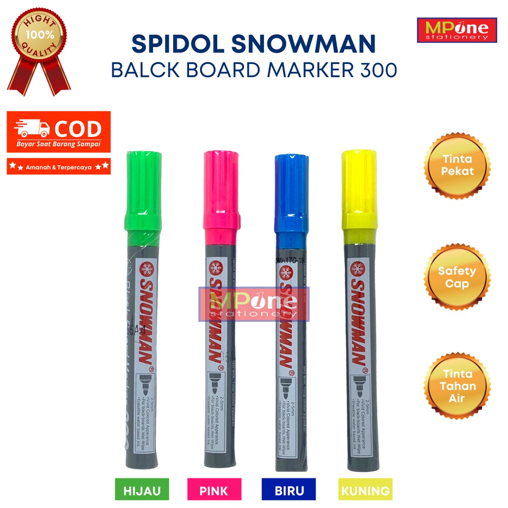 Snowman Markers / Snowman Black Board Marker 300 Markers | Shopee Malaysia