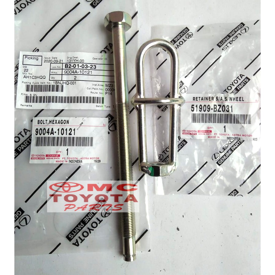 GANTUNGAN Spare Tire Hanger Bolt Toyota Avanza Xenia Calya Sigra 51909 ...