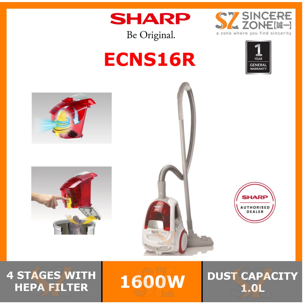 Sharp ECNS16R Bagless Vacuum Cleaner | Shopee Malaysia