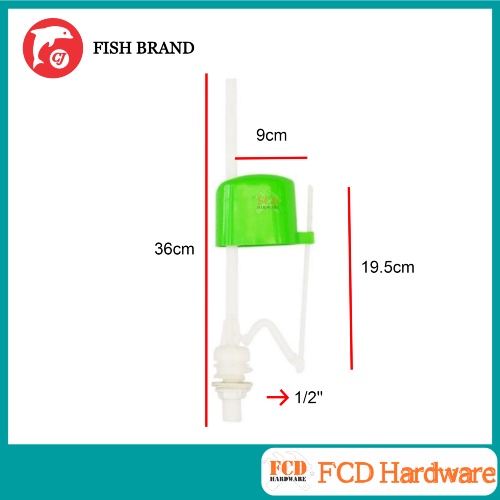 FISH CJ CJIV 4021 Compact Bottom Inlet Valve Float Toilet Cistern ...