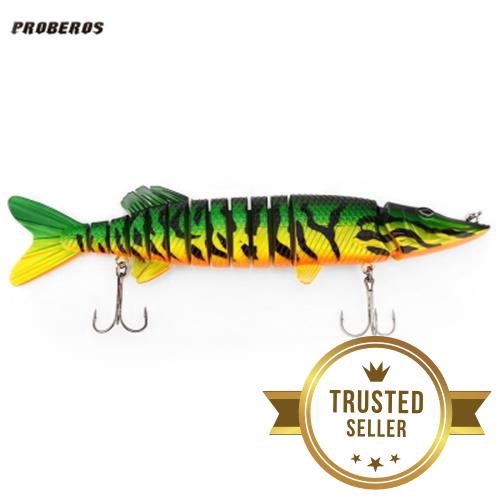 PROBEROS ARTIFICIAL 13 SECTIONS BIG PIKE FISHING LURE CRANKBAIT ...