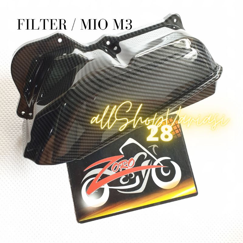 Mio M3 125 Carbon CVT Lid Cover - Filter - Keongan Mio M3 125 Mio Gt ...