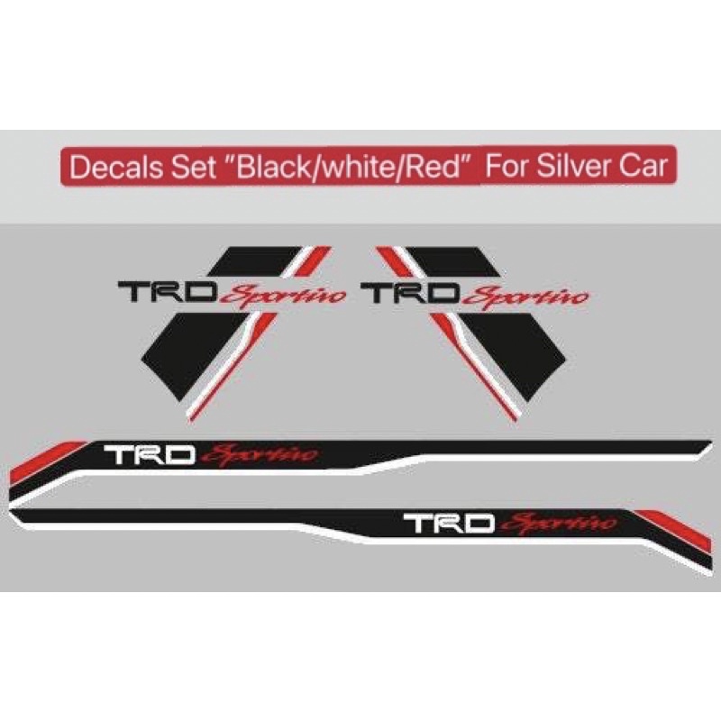 (Ready Stock) S539# Toyota Hilux decals - "TRD Sportivo" (1997-2017 ...