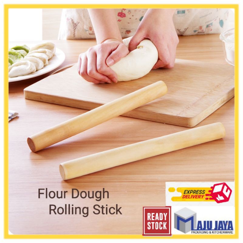 Dough roller / movable stick / rollng pin wooden / Penguli Doh Tepung ...