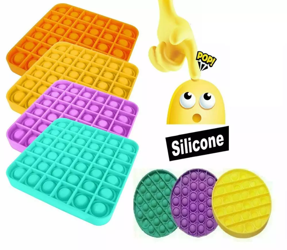6Styles Pop Its Square Fidget Toy Push bubble stress relief kids pop it ...