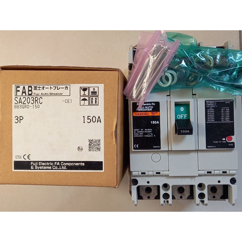 Fuji MCCB 150A SA203RC-CE 50kA 3P | Shopee Malaysia