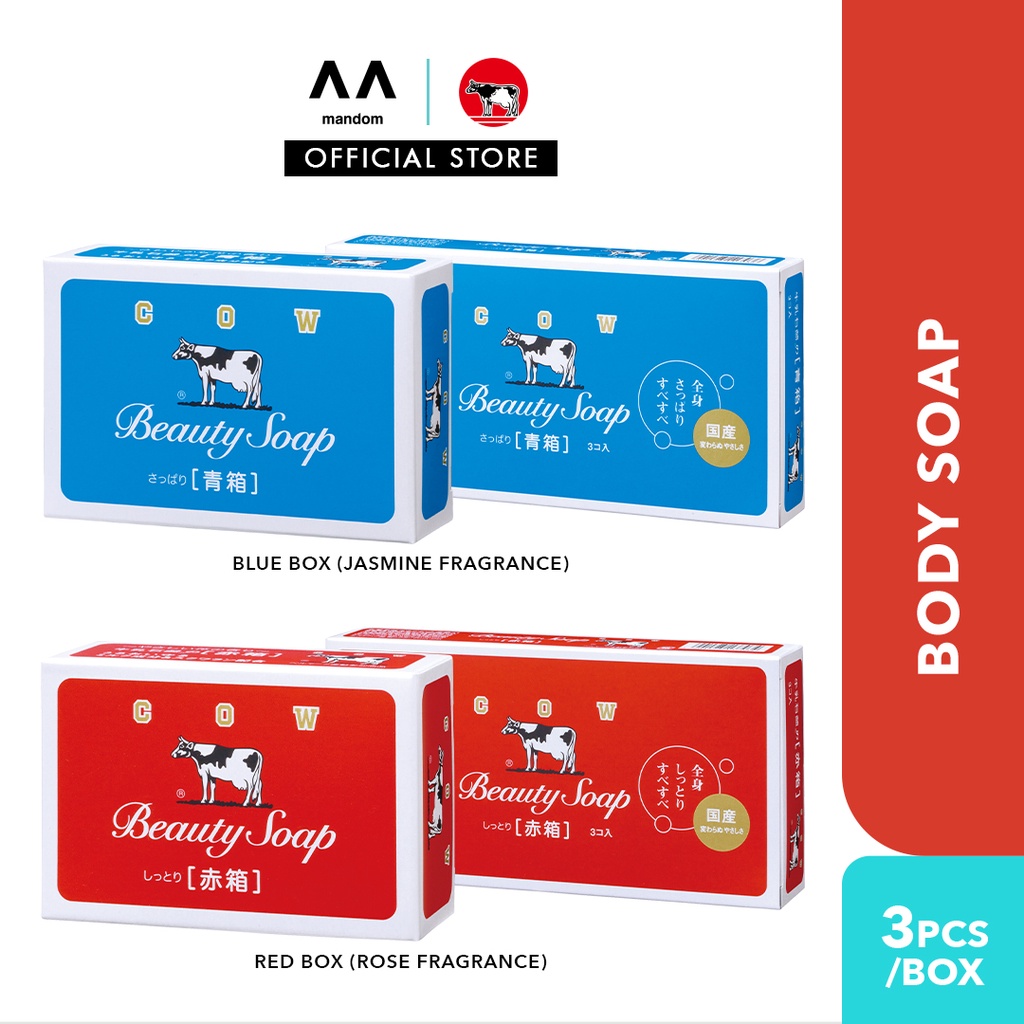 COW Brand Beauty Soap Red Box 90g x3 (body care,body soap) | Shopee Malaysia