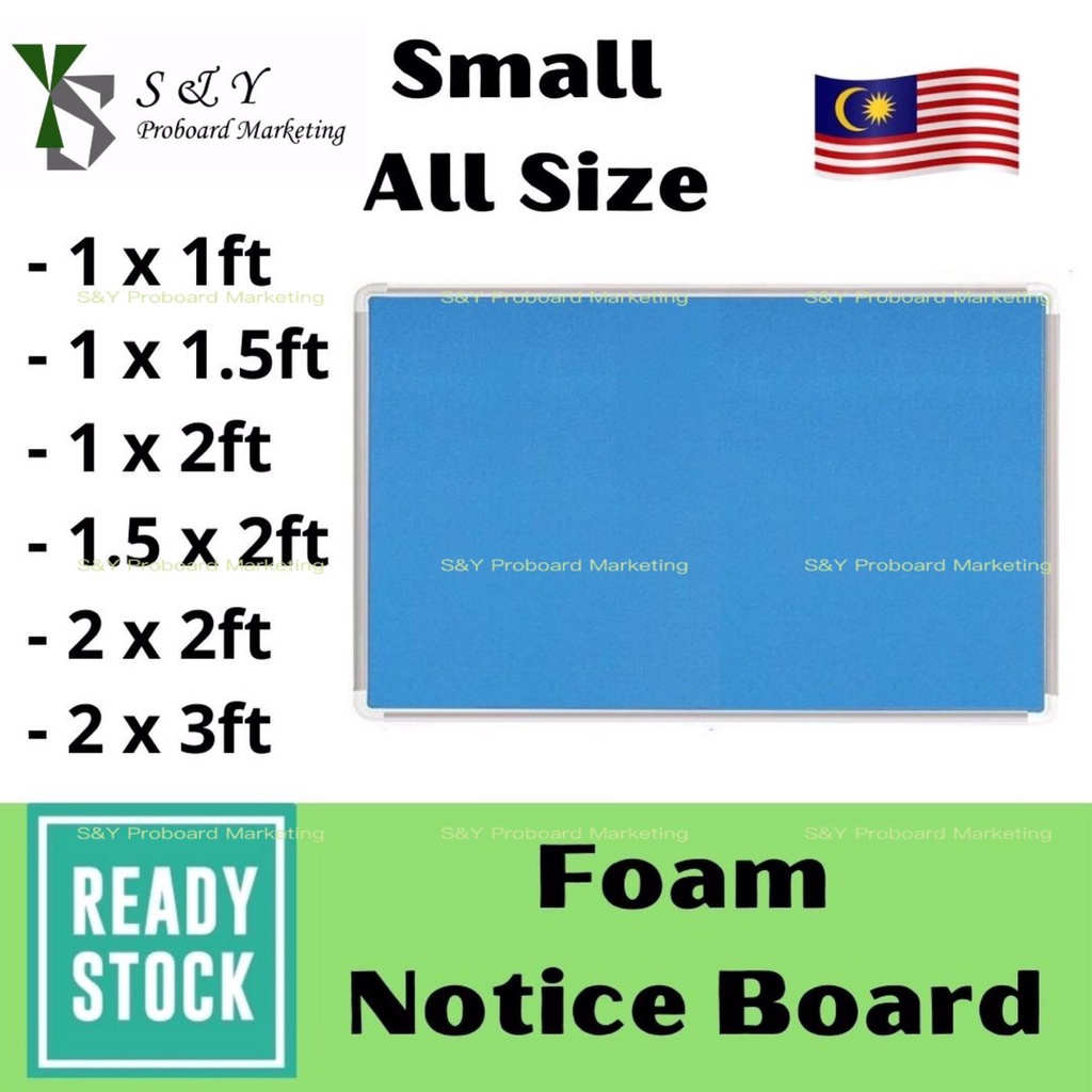 Small Foam Notice Board All Size 1x1 1x1.5 1x2 1.5x2 2x2 2x3 Foam Board ...