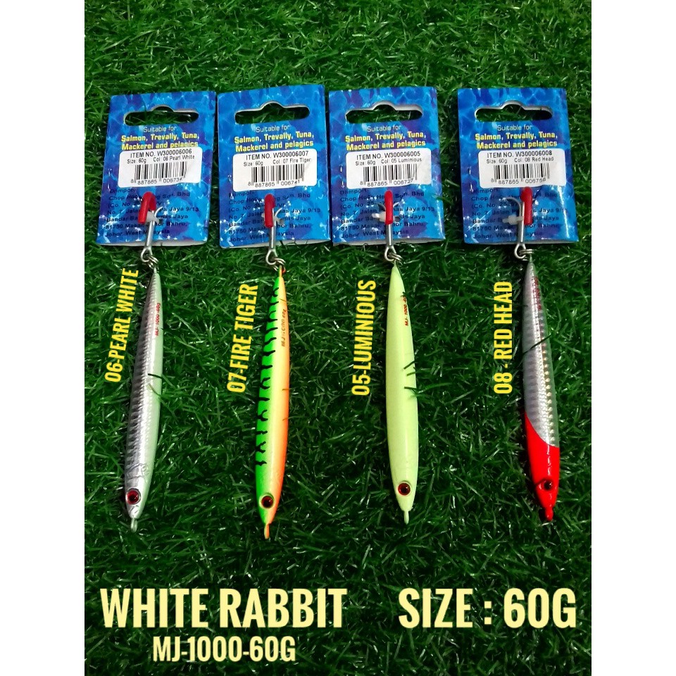 METAL JIG WHITE RABBIT MJ-1000- 60g | Shopee Malaysia