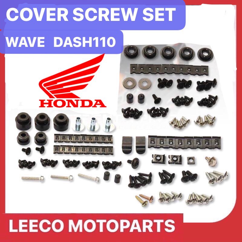 HONDA WAVE DASH BODY HANDLE COVER SCREW DASH110 DASH V1 KEPAK SAYAP COVER SCREW COMPLETE SET ...
