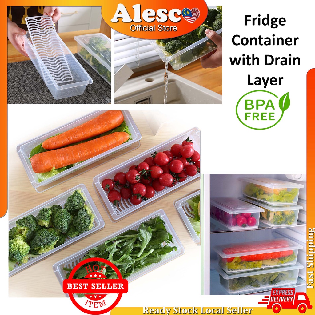 Fridge Storage Box Container With Lid Containers Tupperware Fresh ...