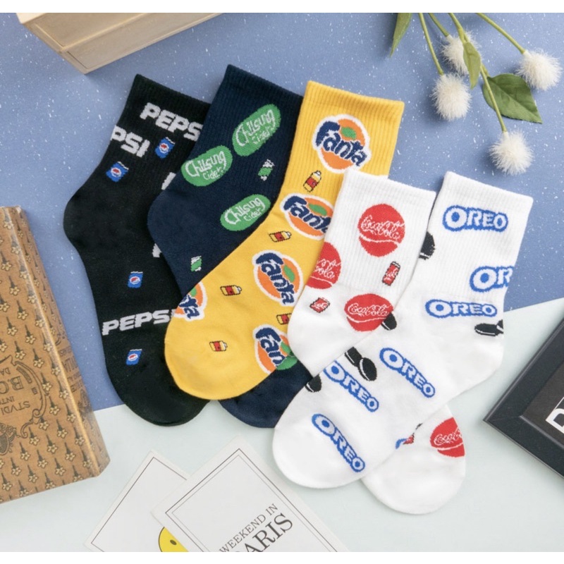 Korean Socks - Softdrinks Socks Sprite Fanta Pepsi Coke- Iconic Socks ...