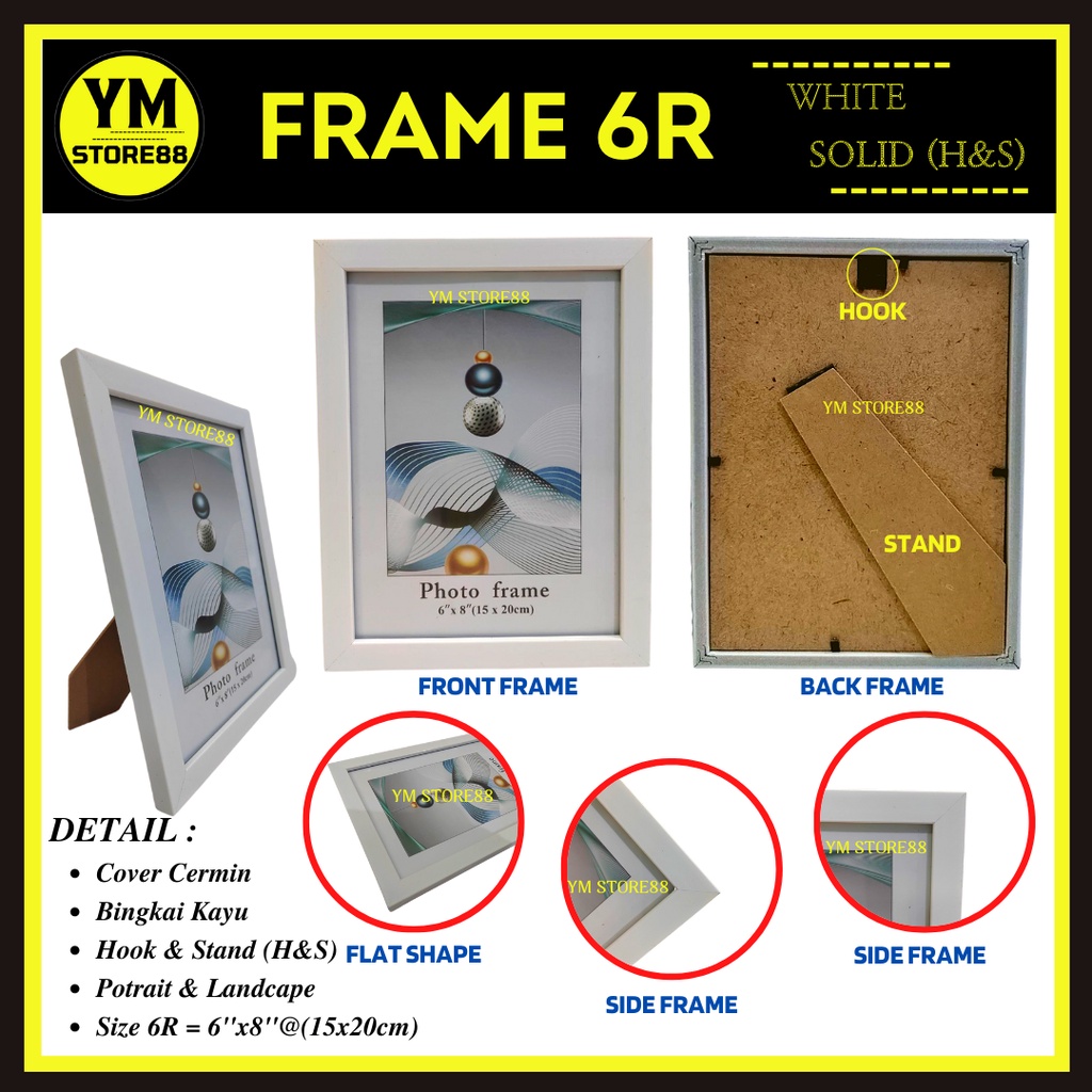 Photo Frame 4R,5R,6R,8R/Frame Certificate 4R,5R,6R,8R/Bingkai Gambar ...