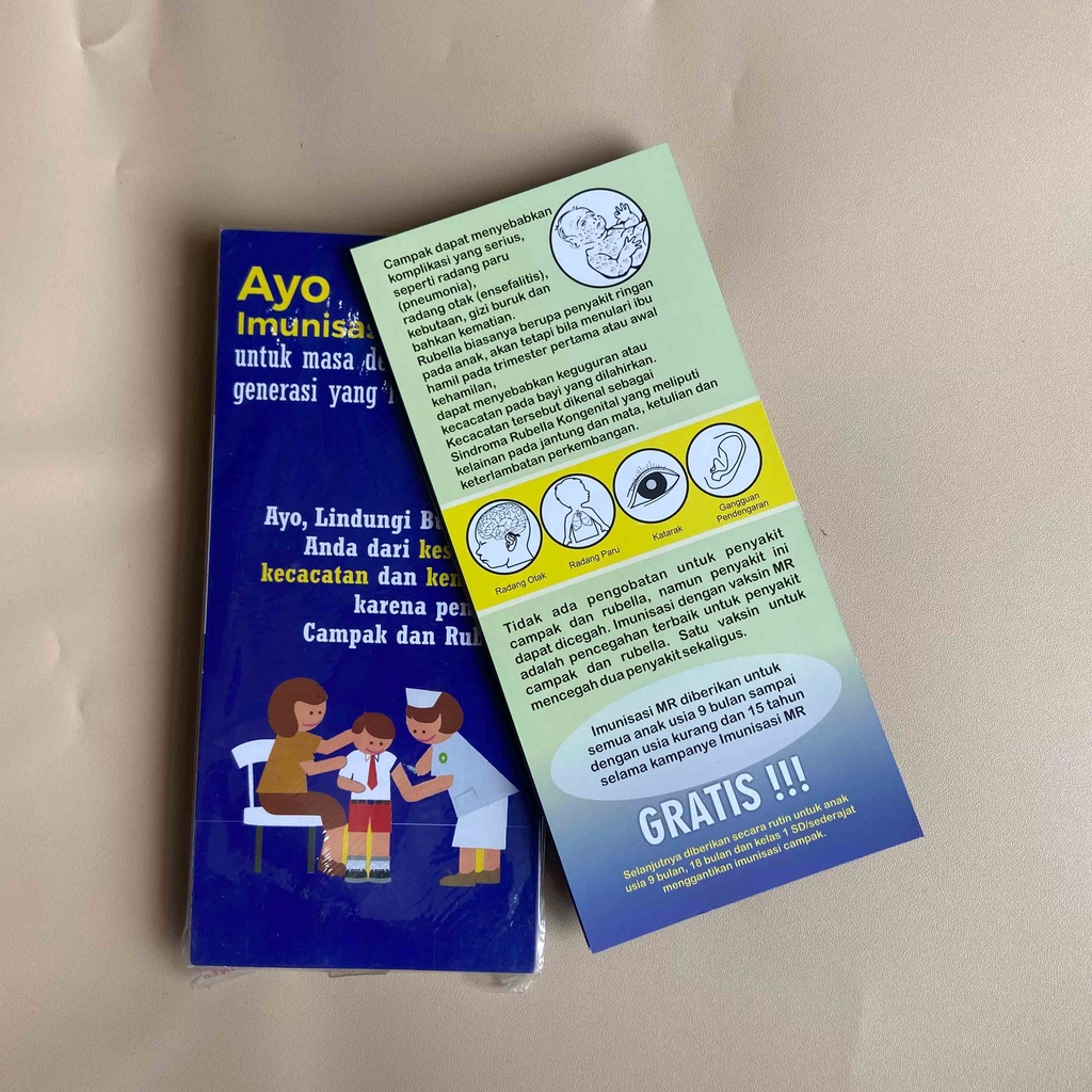 MR Rubella Immunization Flyer / Campak Rubella, Health Brochure, Health ...