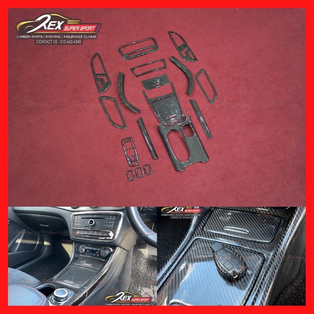 Mercedes Benz Interior Carbon Fiber Trim Set A Class W176 CLA W117 GLA ...