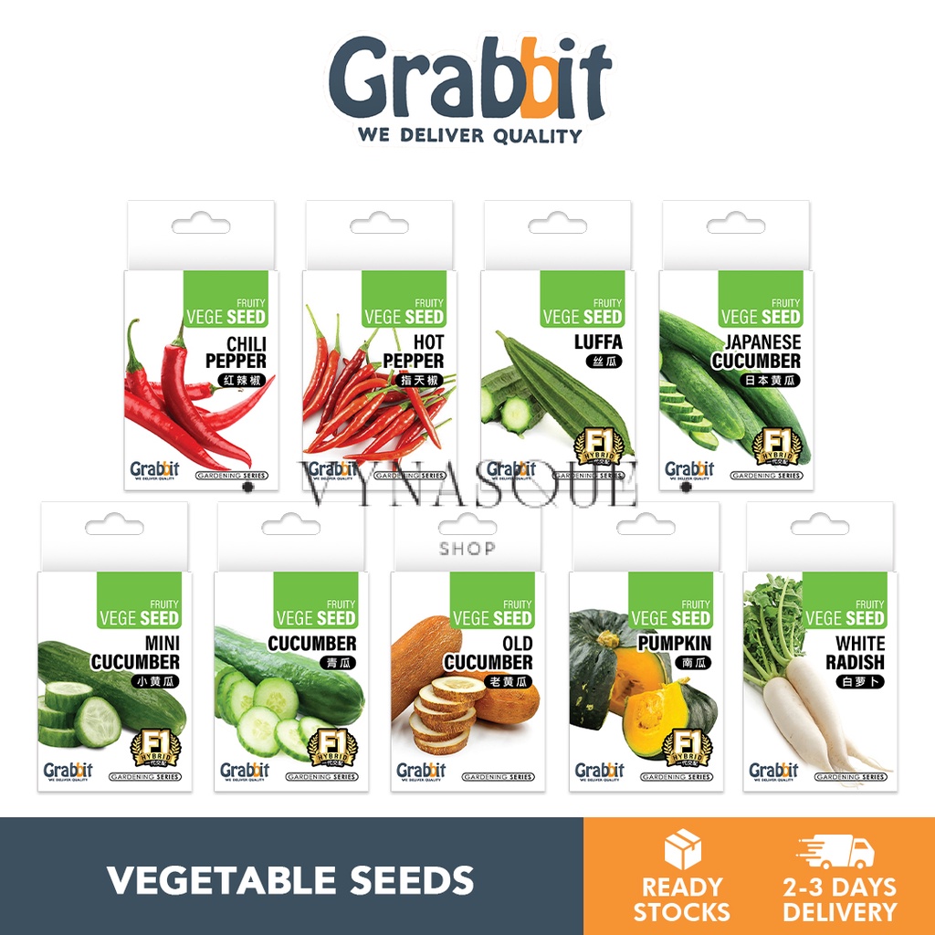 Biji Benih Pelbagai_GRABBIT Vegetable & Fruits Seed Biji Benih Sayur ...