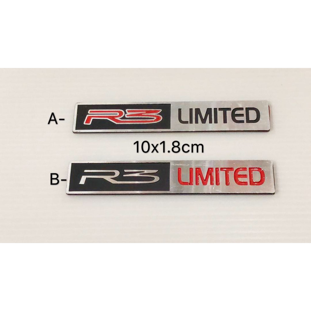 R3 EMBLEM LOGO FOR PROTON NEO, SATRIA, WIRA, PERSONA, SAGA | Shopee ...