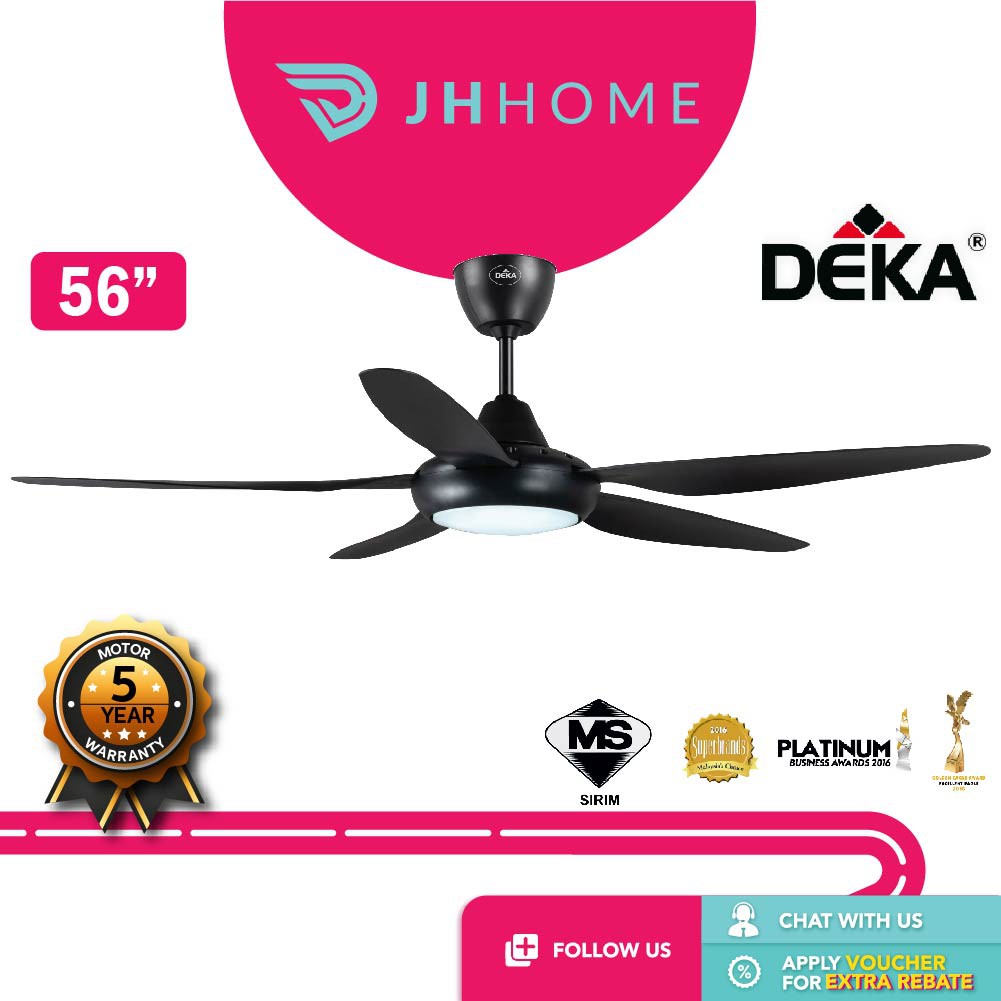 Deka 56" 5 Blades 12 Speeds DD Motor Led Light DDC21LED | Shopee Malaysia