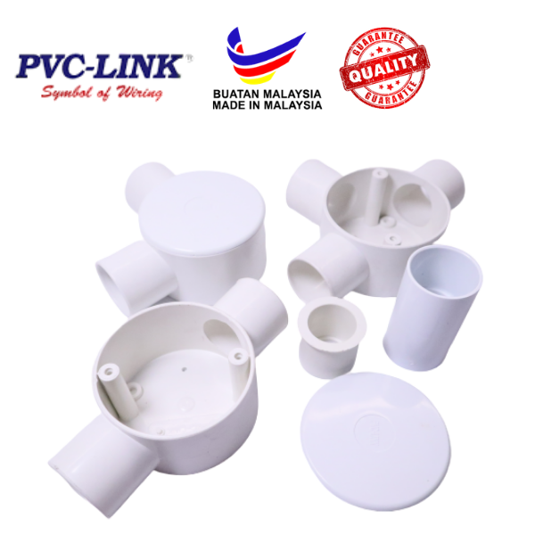 PVC-LINK 32mm Wiring Pvc Pipe Joint White | Shopee Malaysia