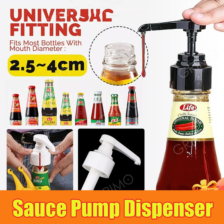 Bottle Pump Pressure Nozzle Household Sauce Pump Dispenser Kitchen Head Oil Chili Tomato Bottle ...