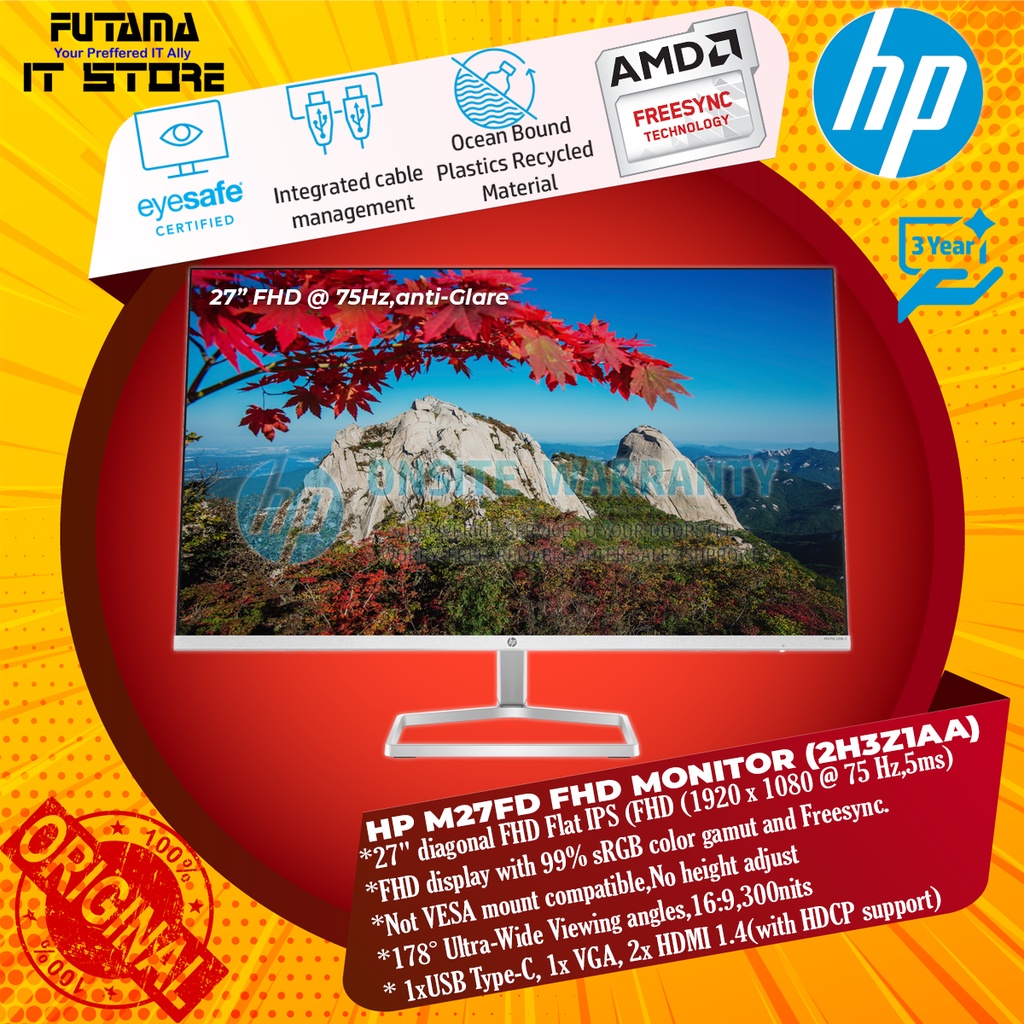 HP M27fd USB-C FHD Monitor | Shopee Malaysia
