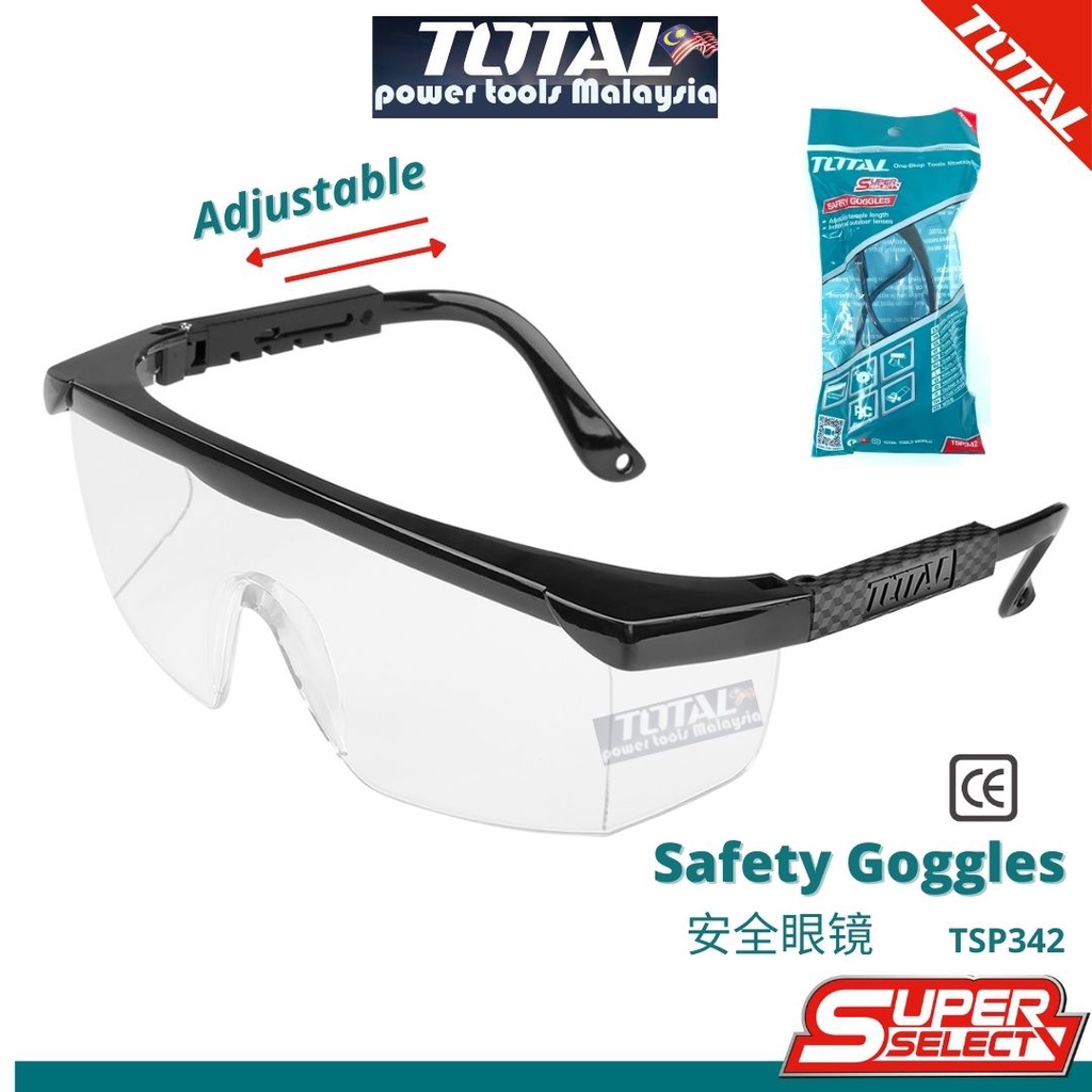 Total Safety Goggles ( Adjustable temples length ) 安全眼镜 - TSP342 ...