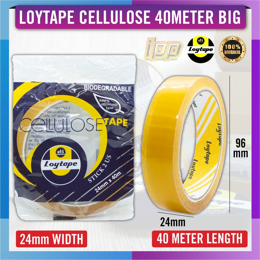 Loytape Cellulose Tape Small / Big Core 12mm/18mm/24mm (piece) | Shopee ...
