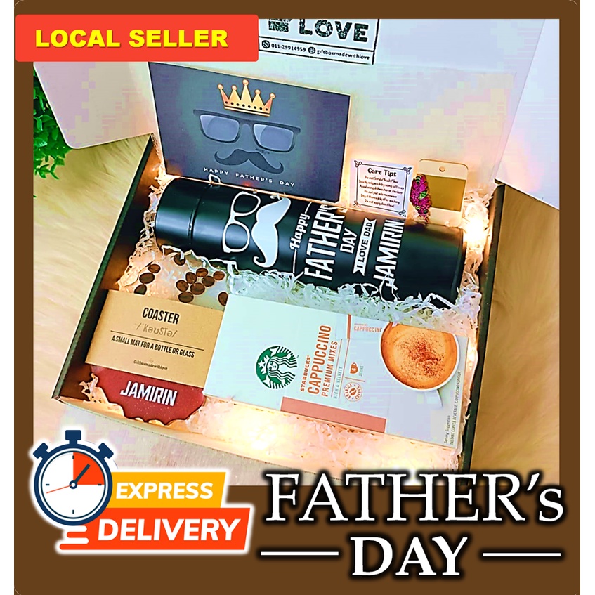 [ Customize Gift Box ] Father's Day Special Edition - LED Flask Thermos ...