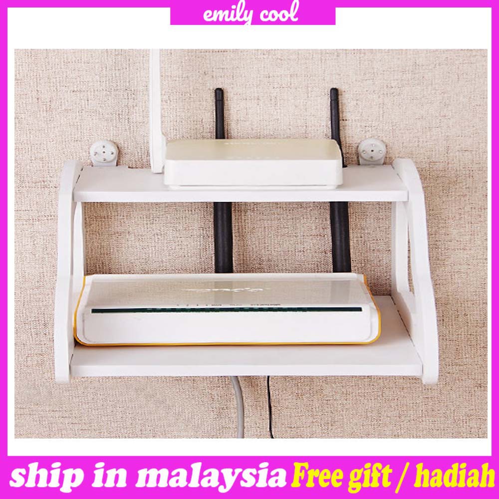 [M'sia] Ready Stock Wall Mount Router TV Wall Shelves Router Box ...