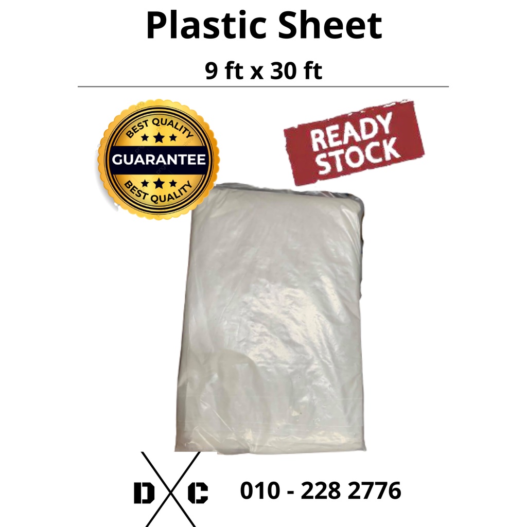 Plastic Floor Sheet 9ft x 30ft Multipurpose transparent plastic sheet ...