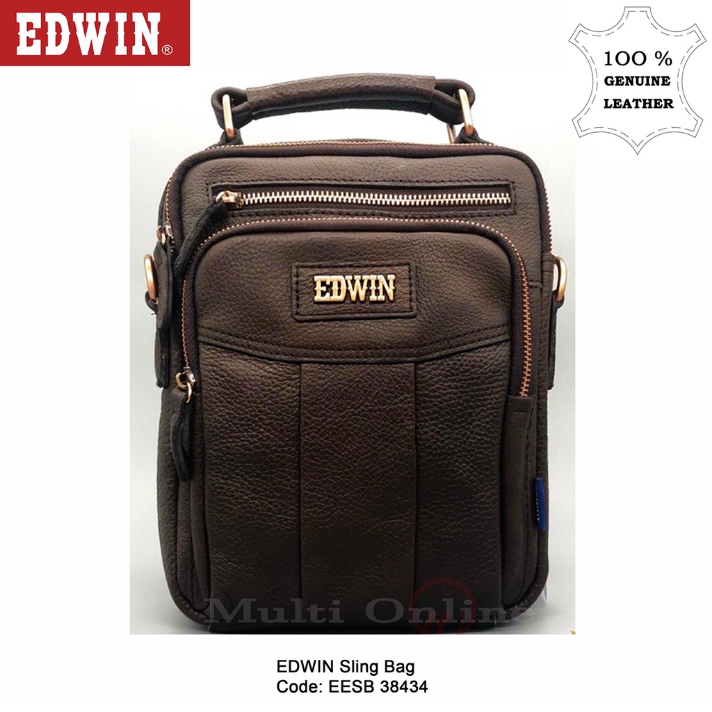 Edwin Genuine Leather Sling Bag EESB 38434 | Shopee Malaysia
