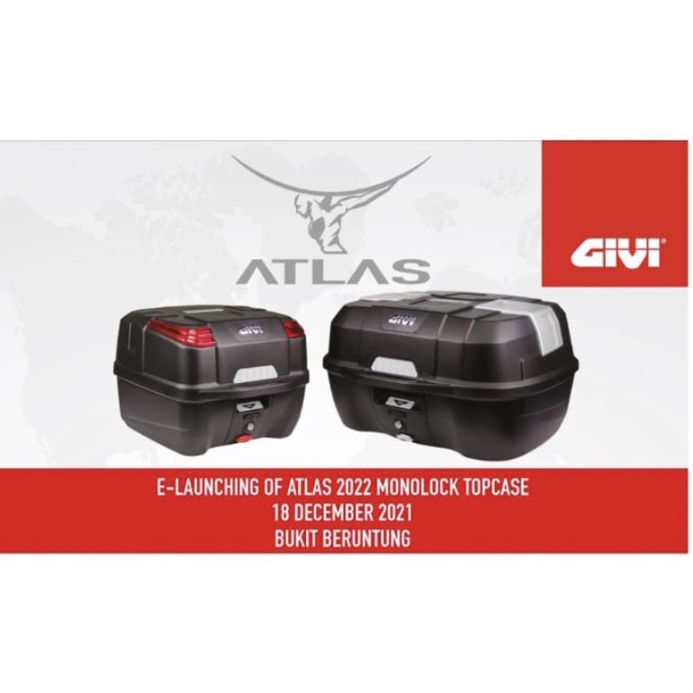GIVI Box Atlas Kotak Monolock B45NM Atlas Series 2022 Latest Design 100 ...
