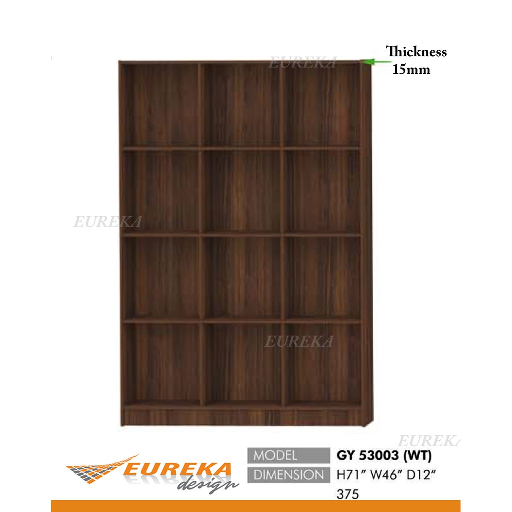 EUREKA Brown Open Shelf Filing Cabinet/Almari File Locker Multi Storage ...