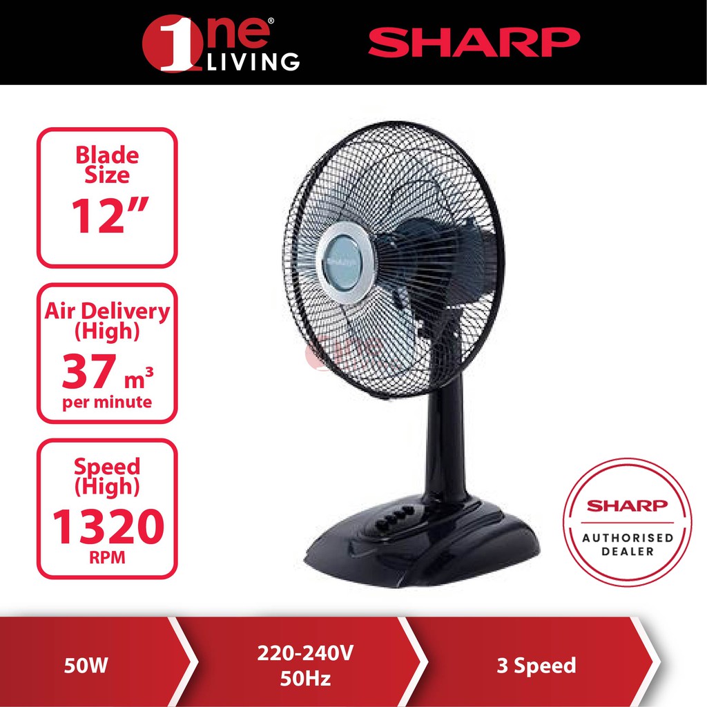 Sharp 12" Table Fan PJT129 Grey | Shopee Malaysia
