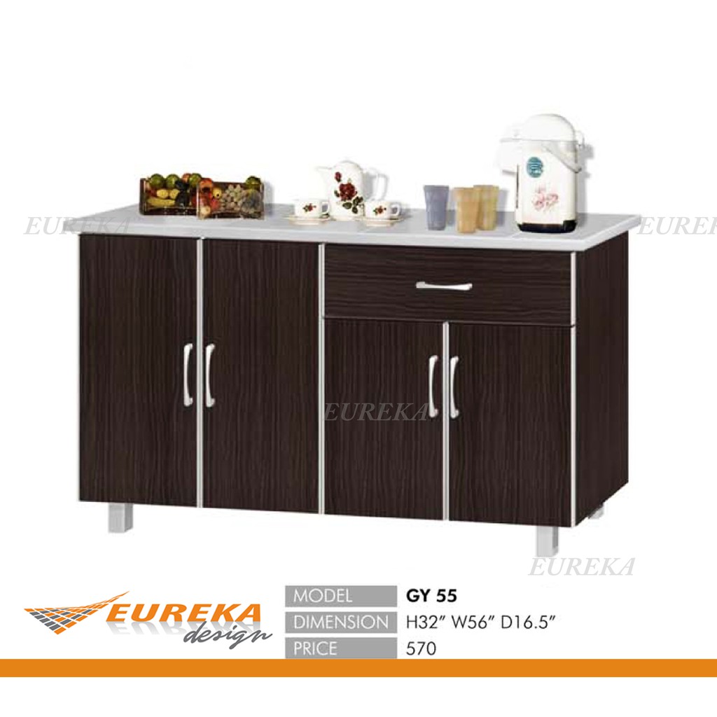 EUREKA 4.5ft Low Kitchen Cabinet/Kabinet Dapur Bawah Drawer | Shopee ...