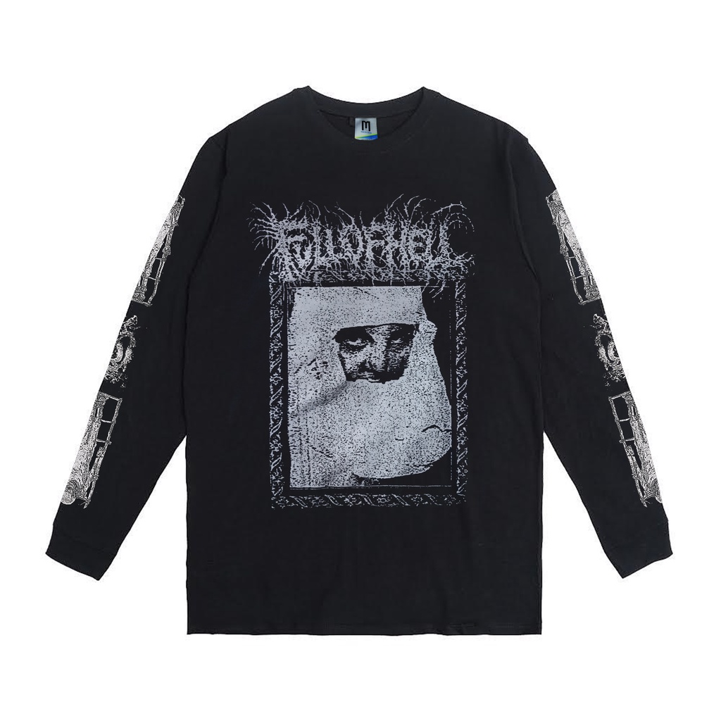 Metal band t-shirt full of hell long sleeve tag merchcons | Shopee Malaysia