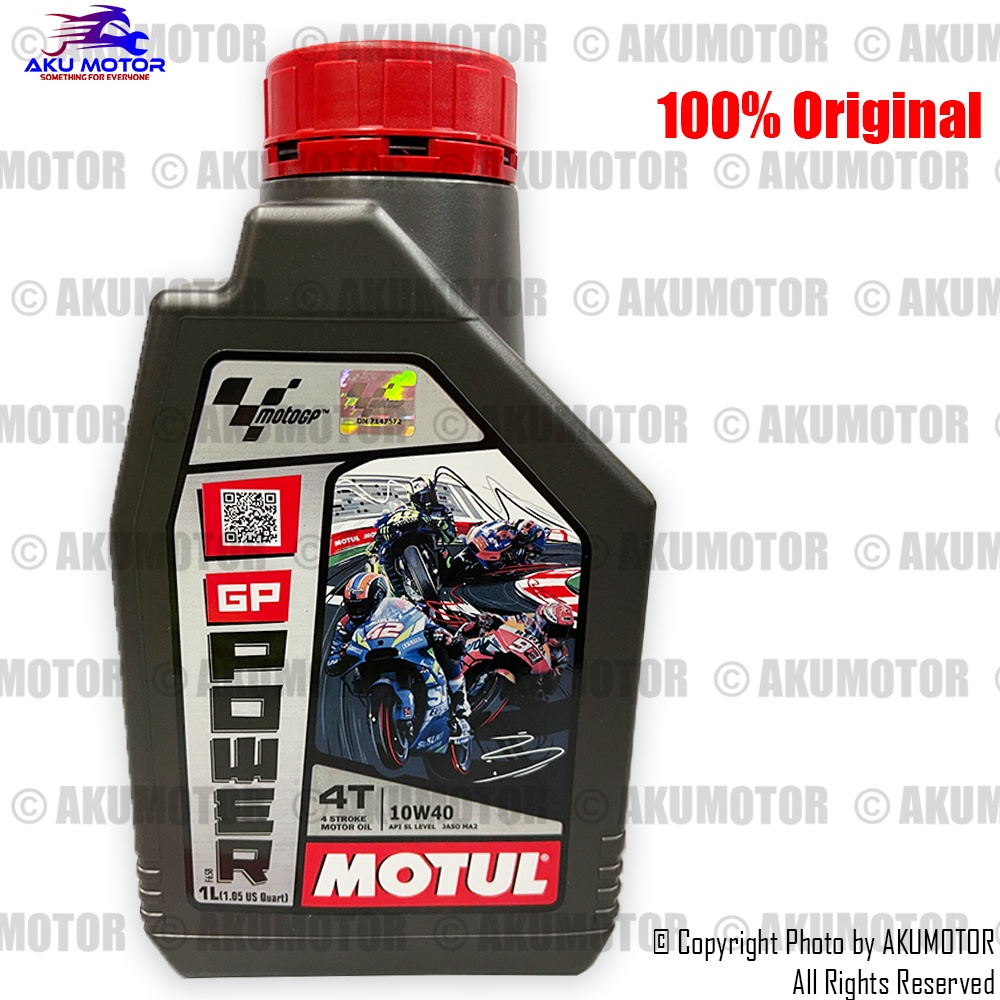 MOTUL 4T GP Power Original 10W40 Minyak Hitam Motorcycle Engine Oil ...