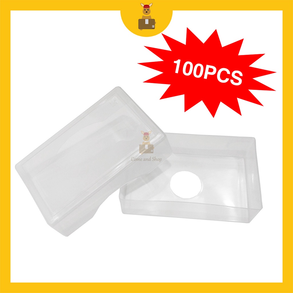 Business Name Card PVC Plastic Box with Hole Flash Card Storage Box ...