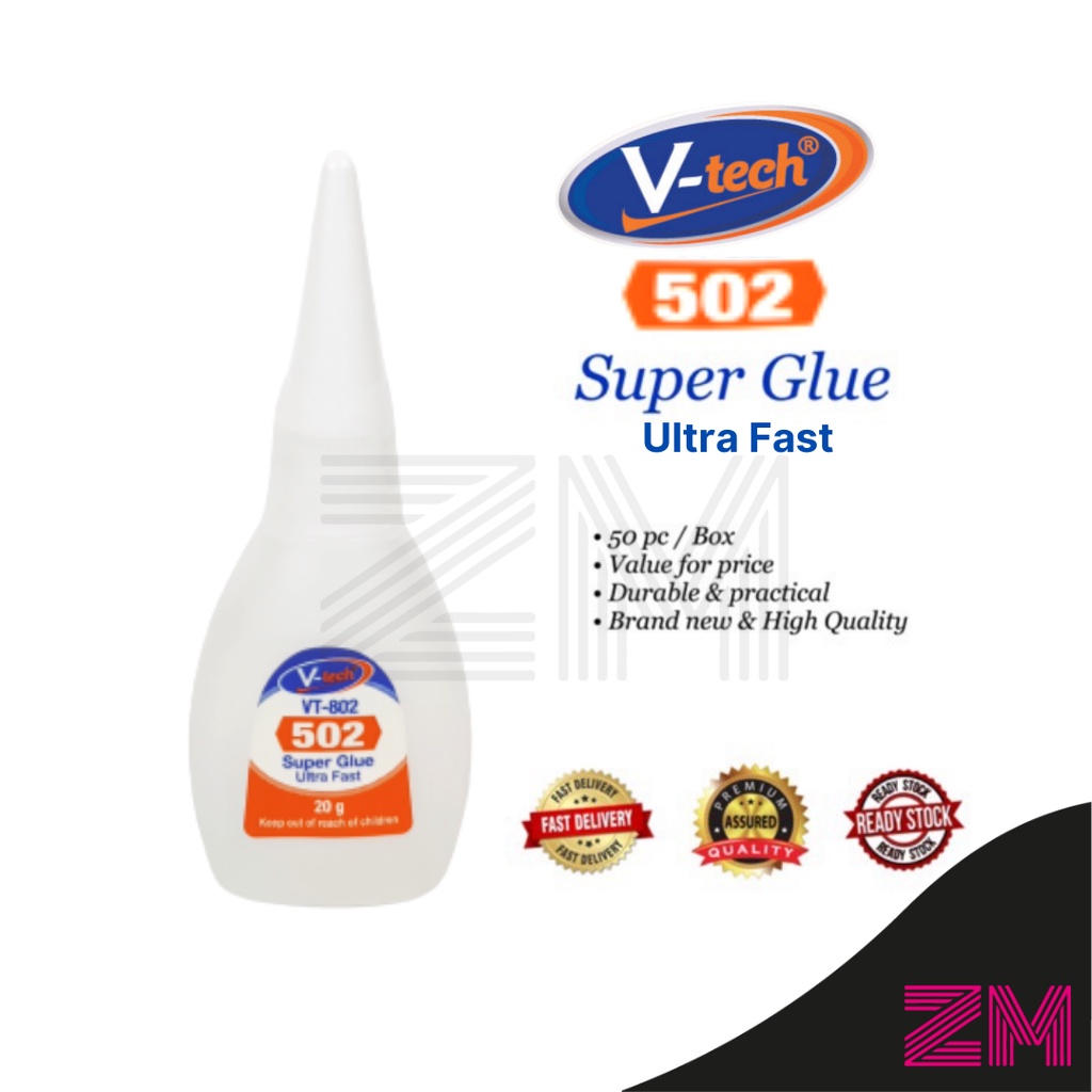 VT-802 V-Tech Super Glue / Strong Heavy Duty Elephant Gam 强力胶 | Shopee ...